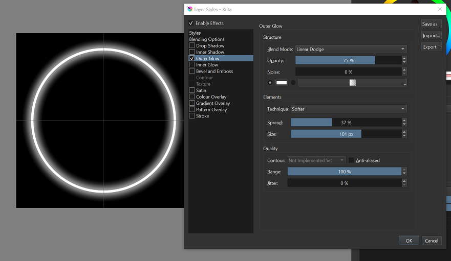 bkjam | Krita - How to create Ring With Outer Glow